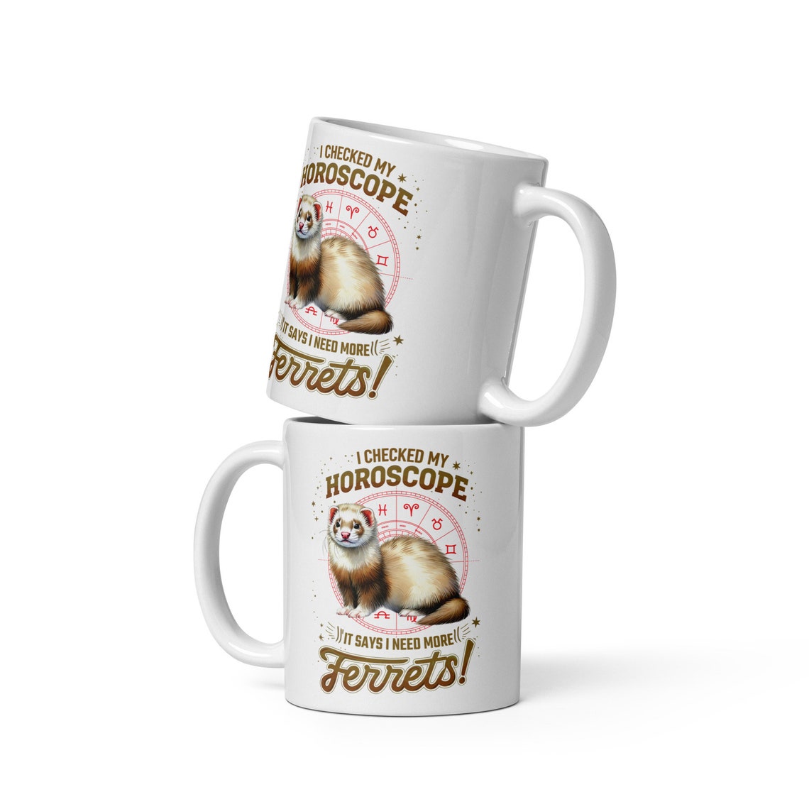 Ferret Mug, Gift for Ferret Lovers, Cute Ferret Gifts, Funny Mugs for ...