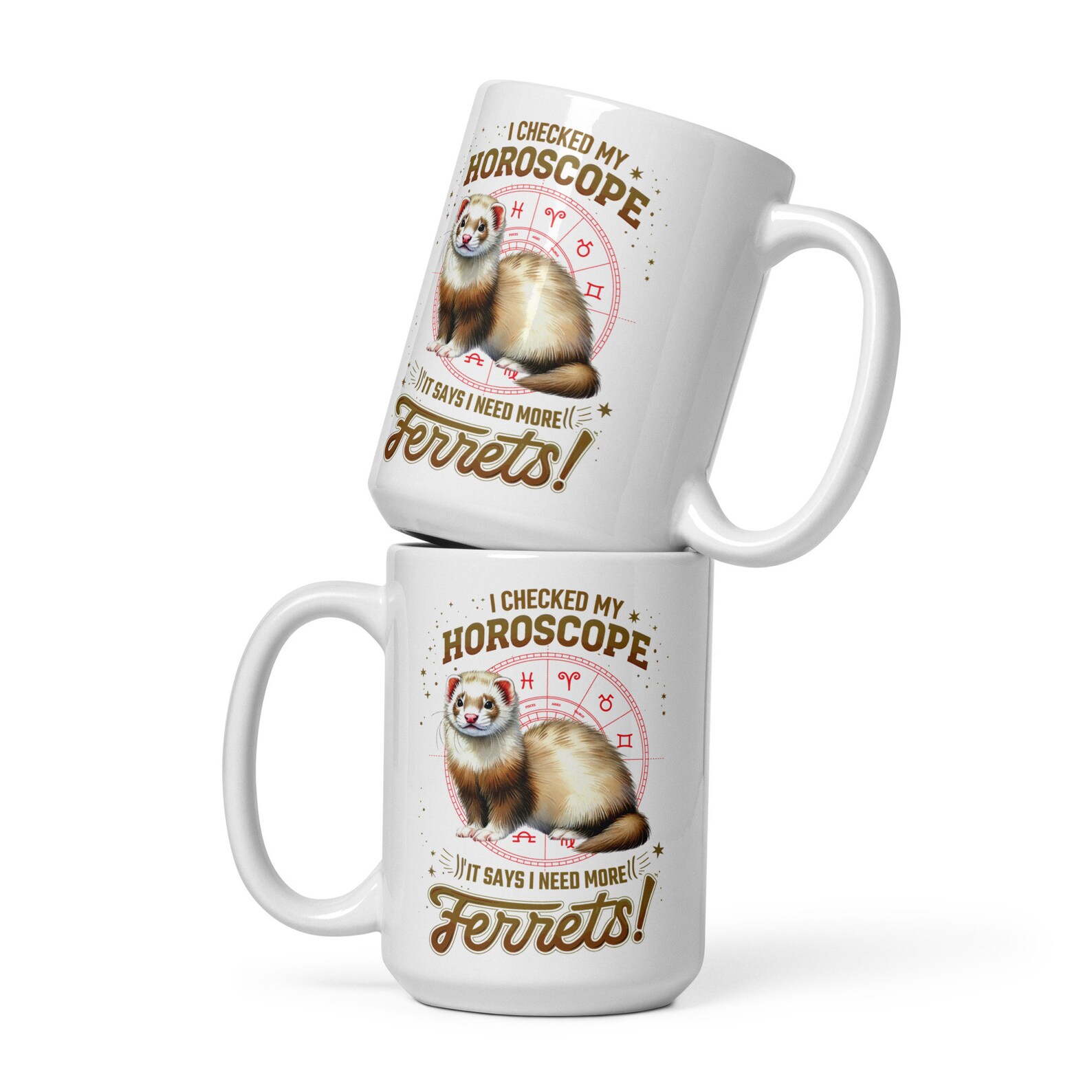 Ferret Mug, Gift for Ferret Lovers, Cute Ferret Gifts, Funny Mugs for ...
