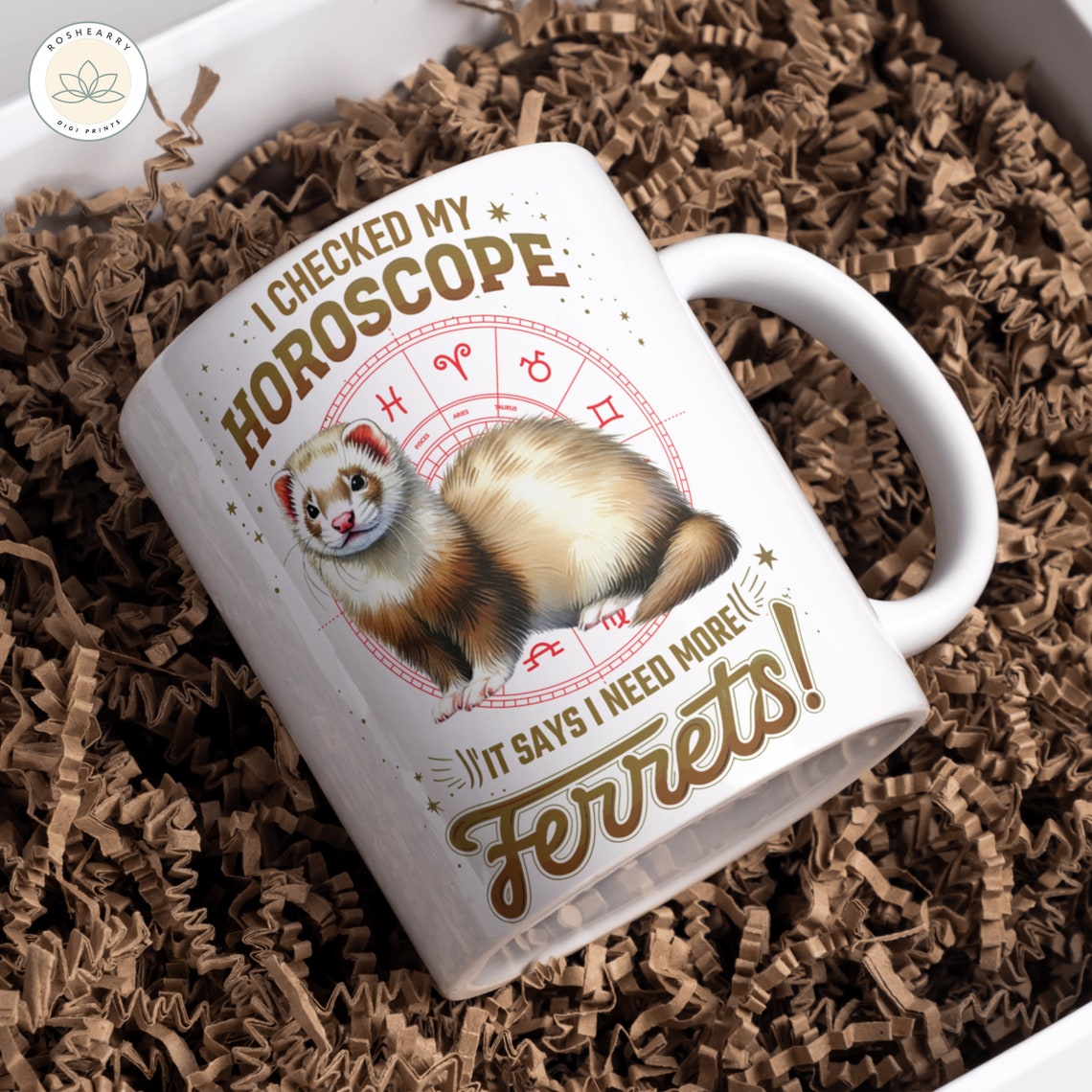 Ferret Mug, Gift for Ferret Lovers, Cute Ferret Gifts, Funny Mugs for ...