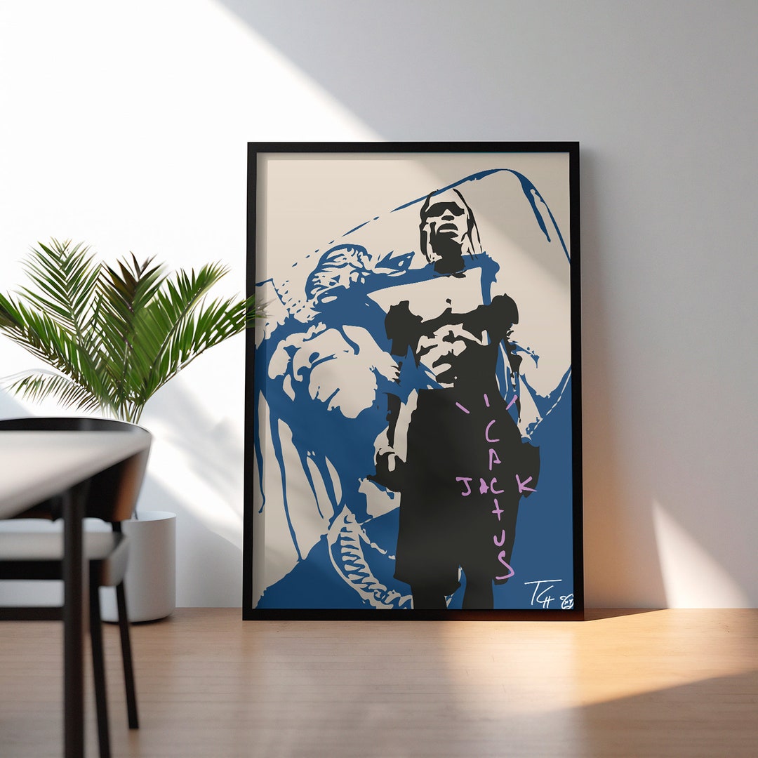 Travis Scott Poster / Astroworld Poster / Travis Scott Drawn Wall Art ...