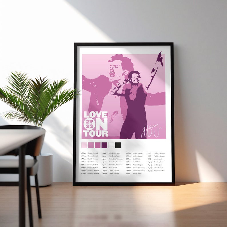 Harry Styles Wall Art / One Direction Wall Art / Harry Styles Poster ...