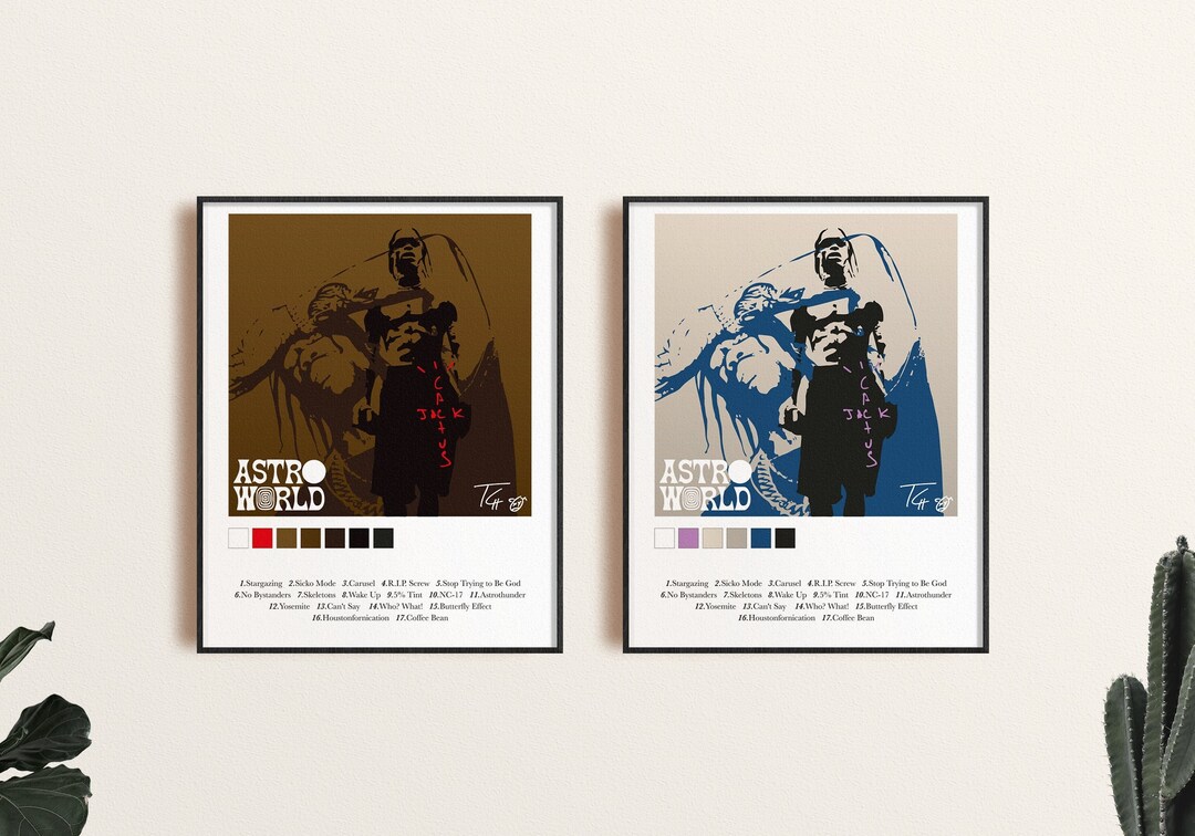 Travis Scott Poster / Astroworld Poster / Travis Scott Drawn Wall Art ...