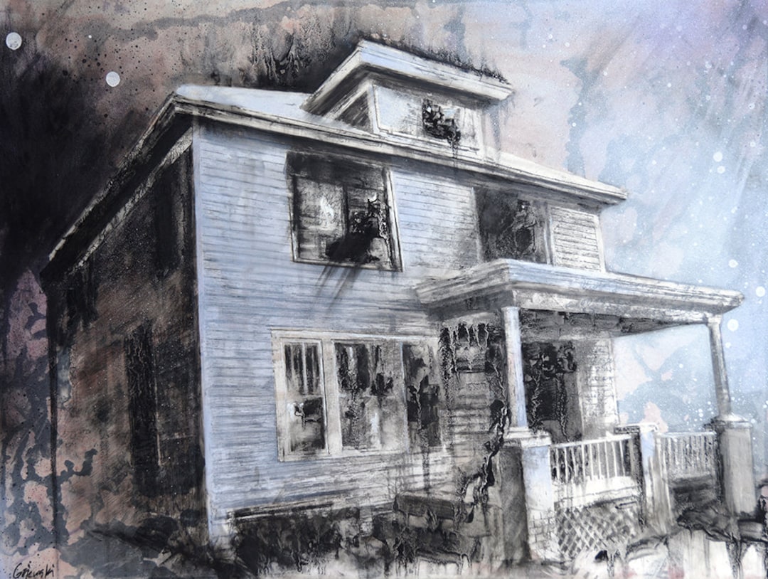 Charcoal Drawing, Flint - Fine Art Print - "103 Sanford Place ...