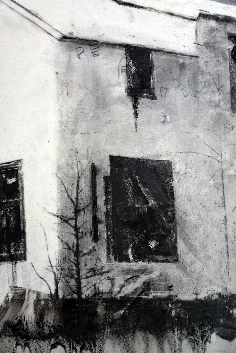 Charcoal Drawing, Flint - Fine Art Print - "1151 Flushing ...