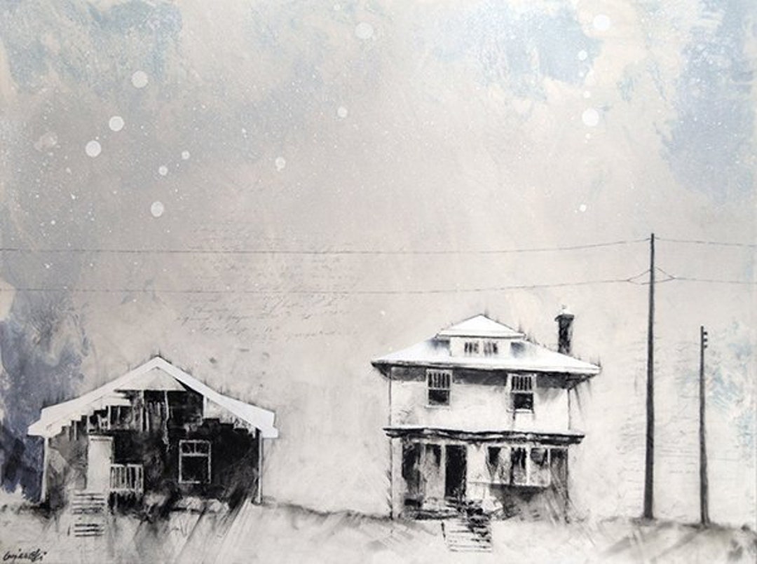 Charcoal Drawing, Flint - Fine Art Print - "914 & 918 Stevenson ...