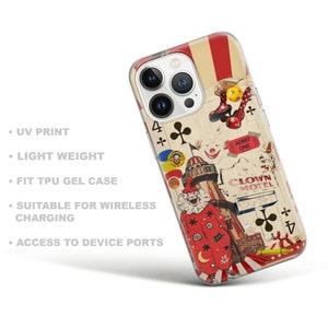 Ugly Circus Clown Phone Case Aesthetic Cover for iPhone 15 Pro Max, 14 ...