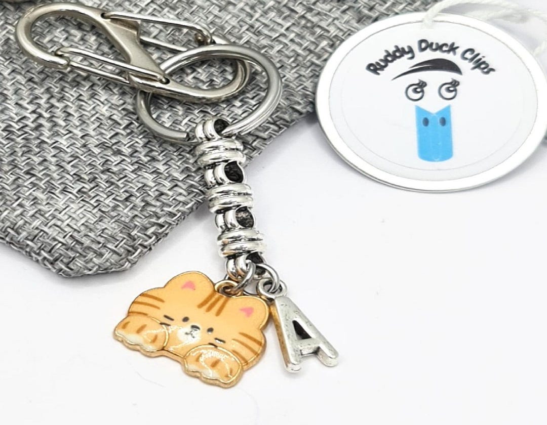 Ginger Cat Keyring Ginger Tom Cat Gift Keychain Personalised Ginger Cat ...