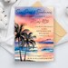 Editable 'sea, Sand & Sundowners' Birthday Party Invitation | 5x7 Canva ...
