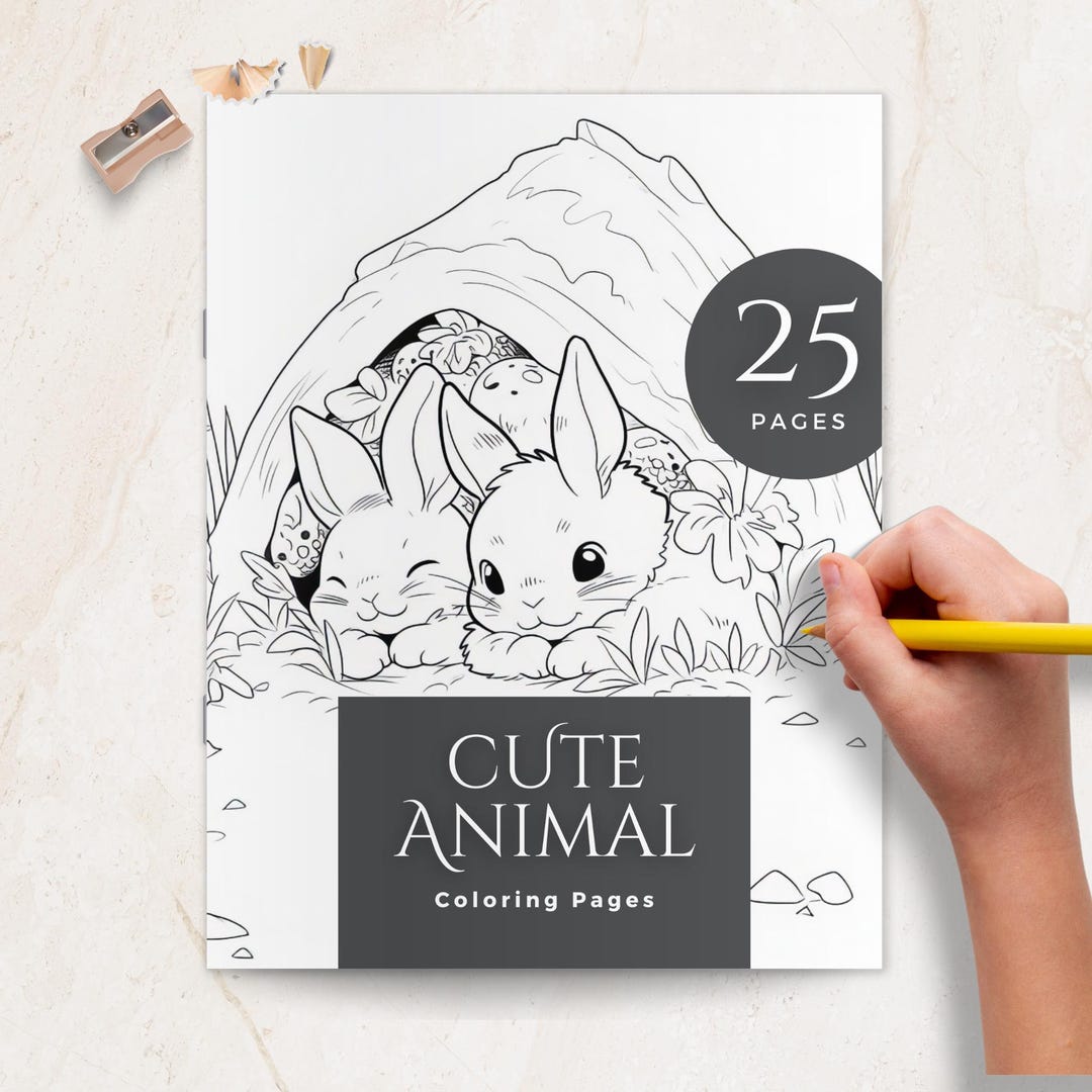 25 Animals Coloring Pages for Kids | Cute Forest Colouring Book ...