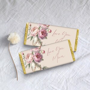 Mother’s Day Chocolate Bar Wrapper Template | Printable Candy Bar ...