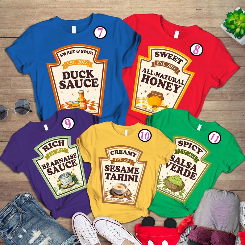 Group Condiments Shirts, Matching Condiment Halloween Costume Party ...