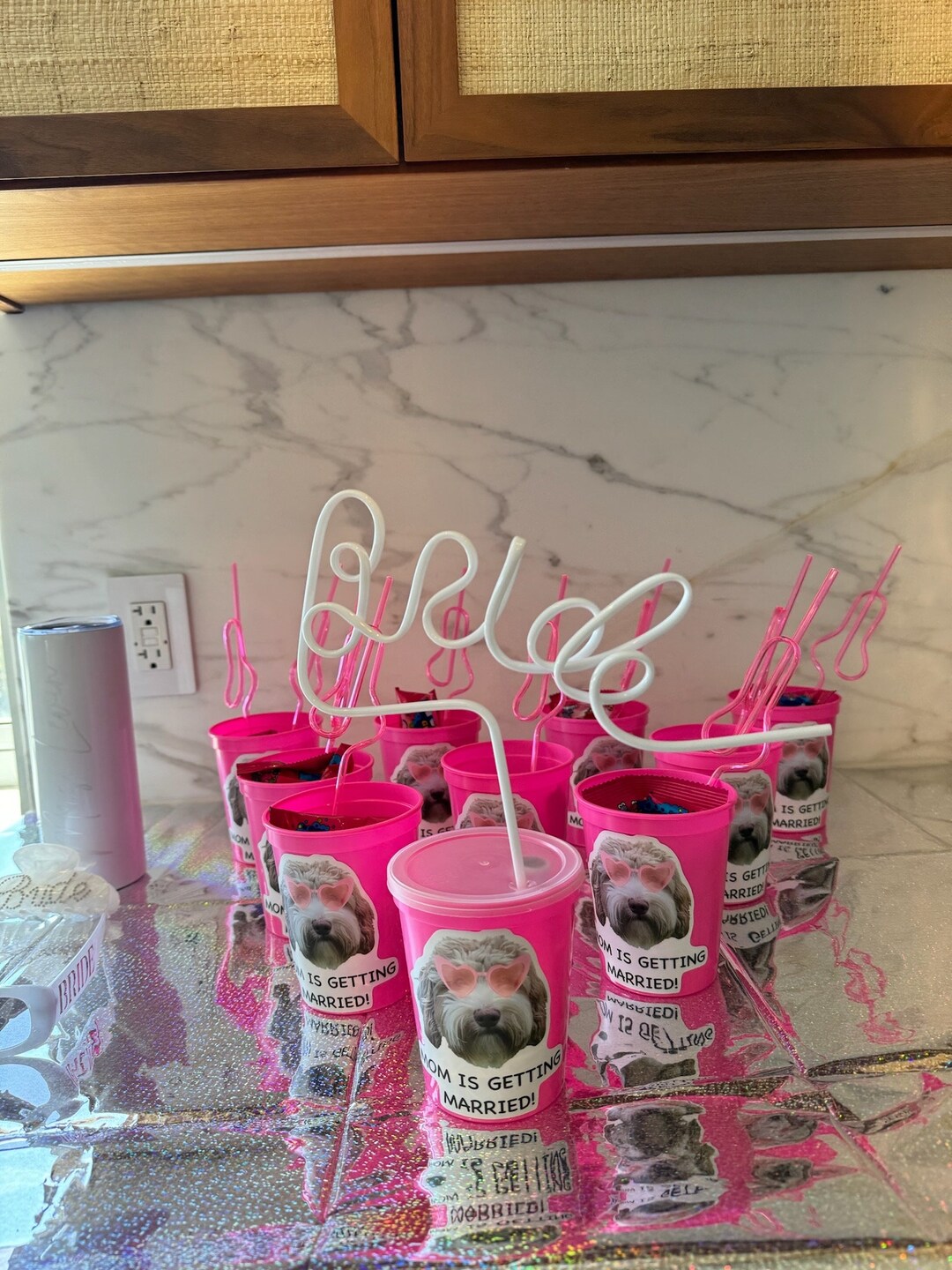 Bachelorette Custom “mom is Getting Married!” Cups. Set of 10, Straws ...