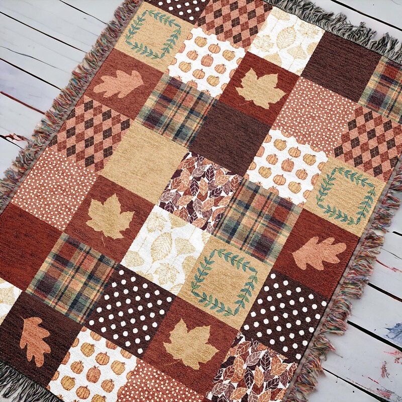 Leaf Throw Blanket - Etsy