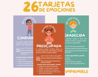 26 Tarjetas De Emociones Para NIÑOS - Emotion Flashcards Feelings ...