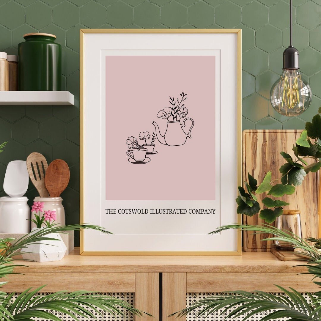 Teapot Simple Line Art Digital Download - Etsy