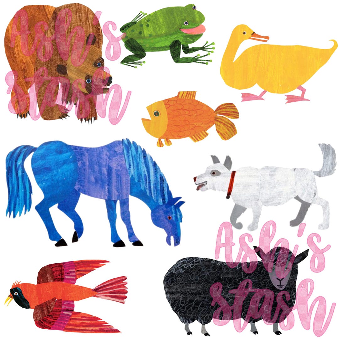 Brown Bear Children’s Book Matching PNG - Etsy