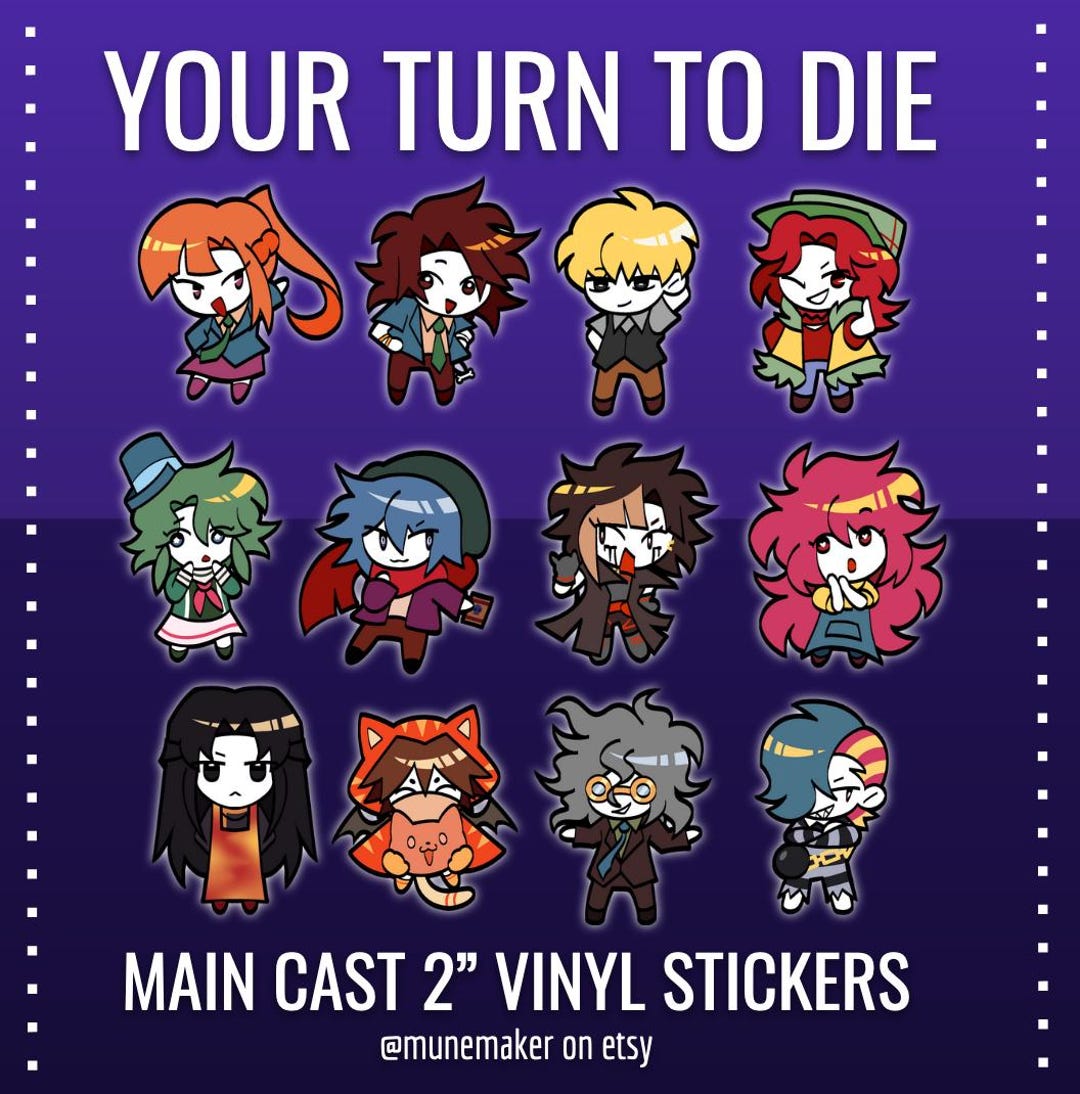 Yttd/your Turn to Die Main Cast Vinyl Stickers - Etsy Canada