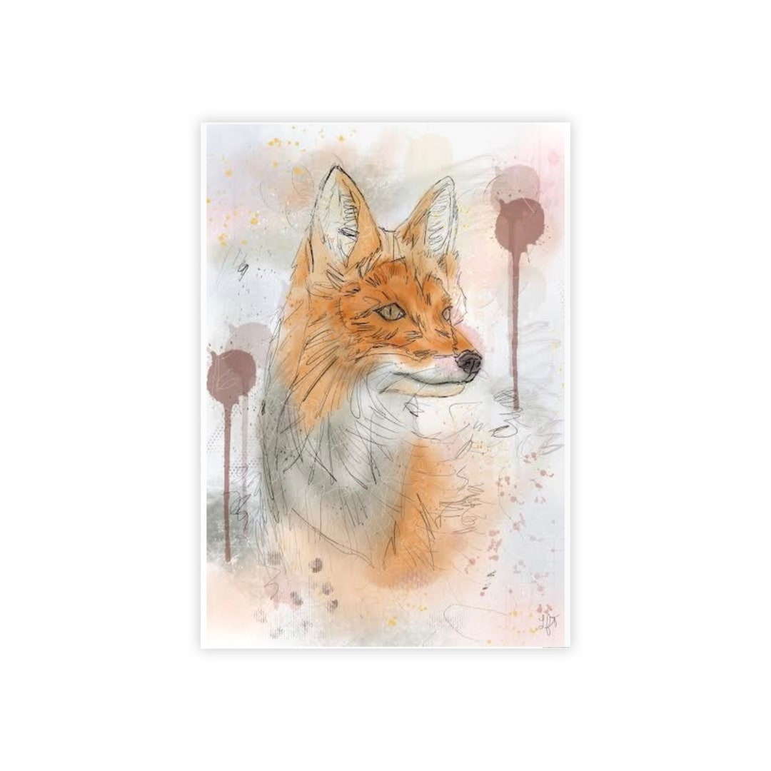 Fox Poster Fox Wall Art Fox Wall Decor Fox Art Gift for Friend Fox ...