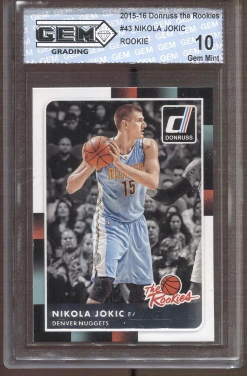Nikola Jokic Graded 10 Rookie Card - Etsy