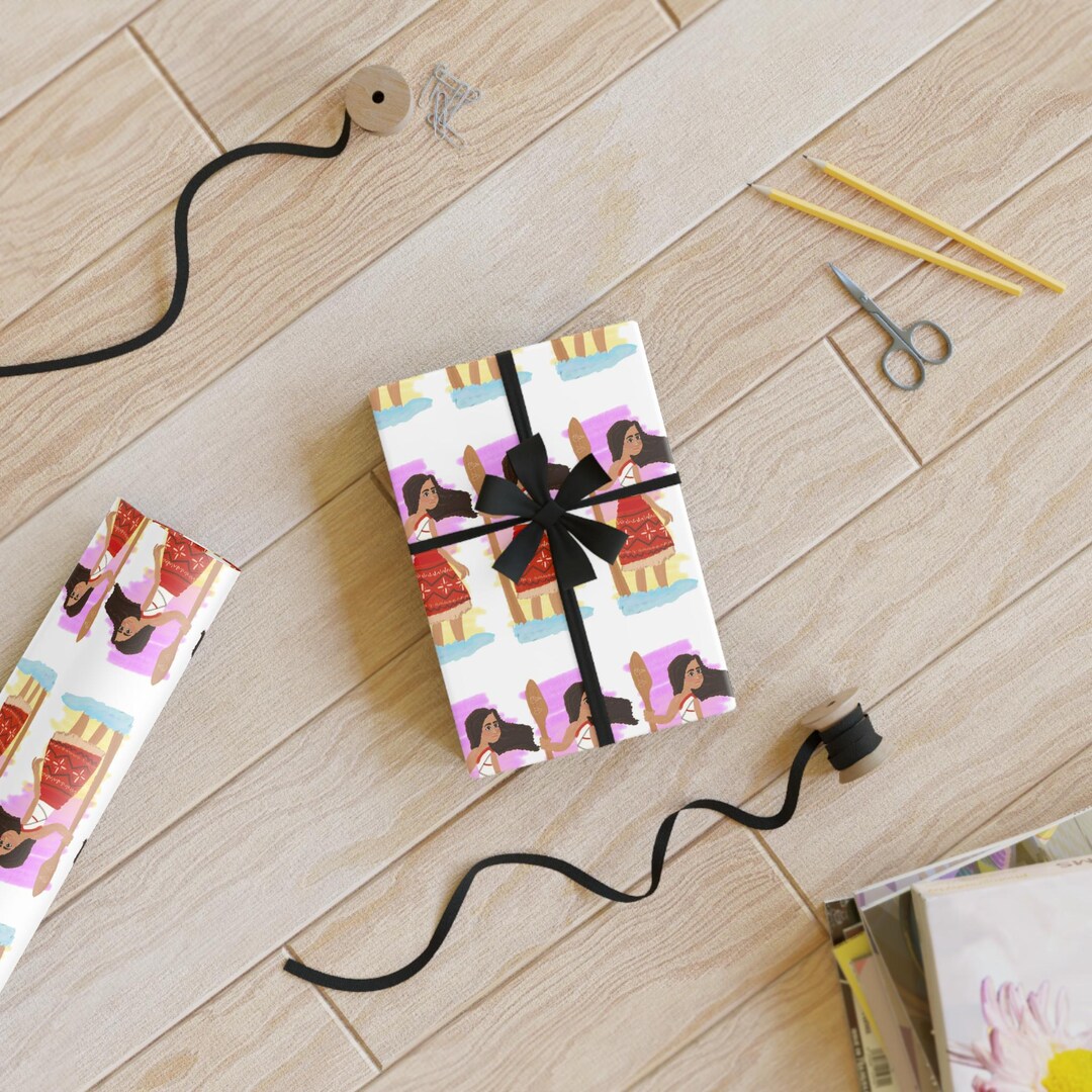 Moana Gift Wrapping Paper, Tropical Birthday, 95gsm Satin Finish - Etsy
