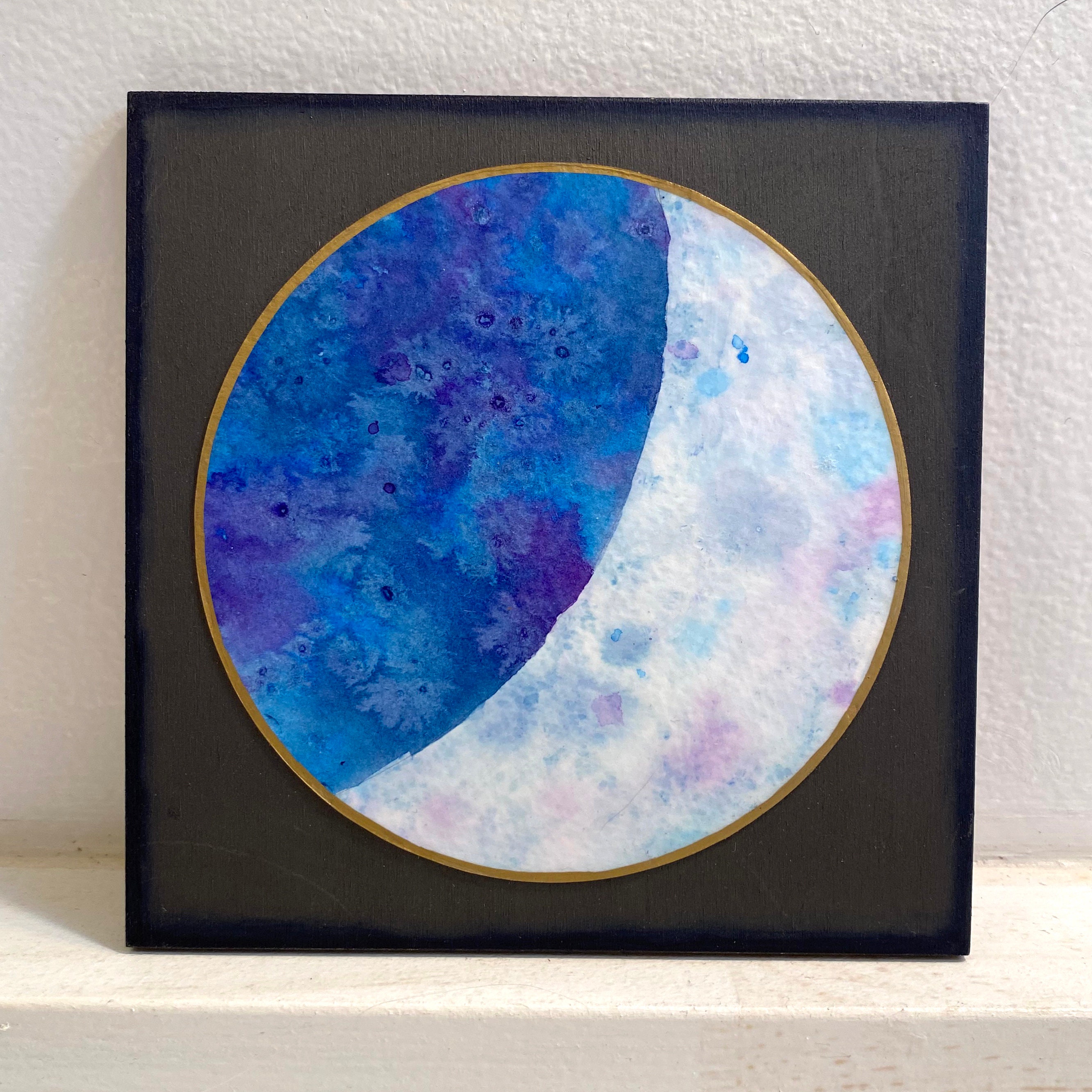 Moon Phase Painting set of 3 art kit | Etsy