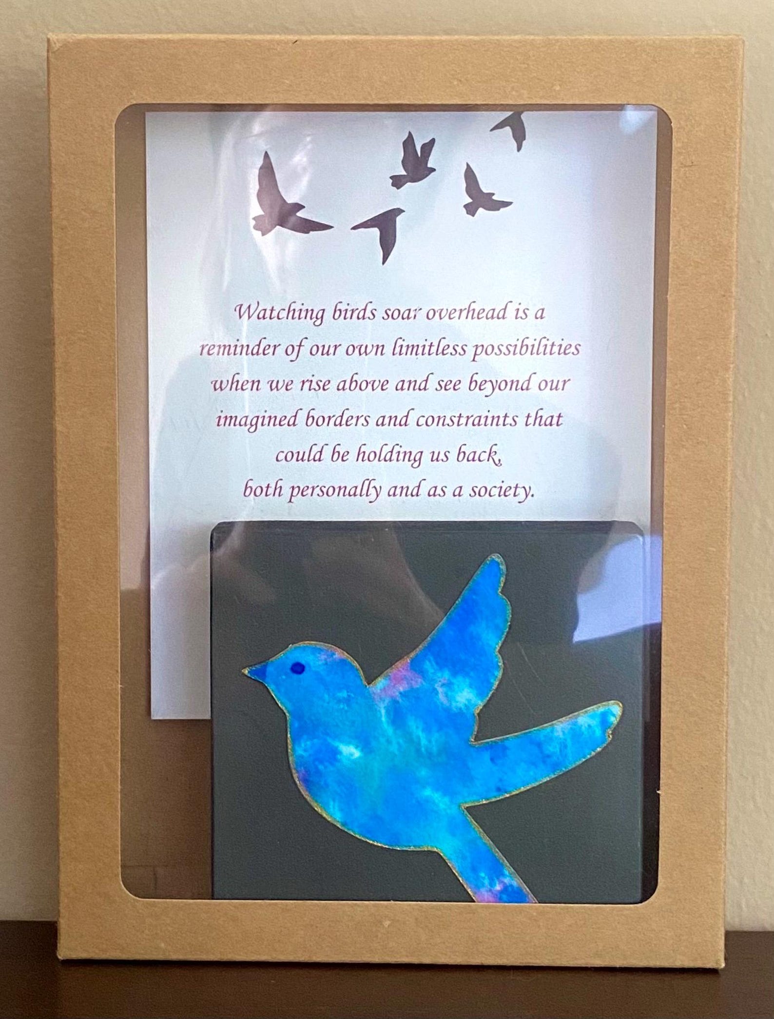 Soaring Bird Inspirational Painting on Wood Block - Graphite - Etsy