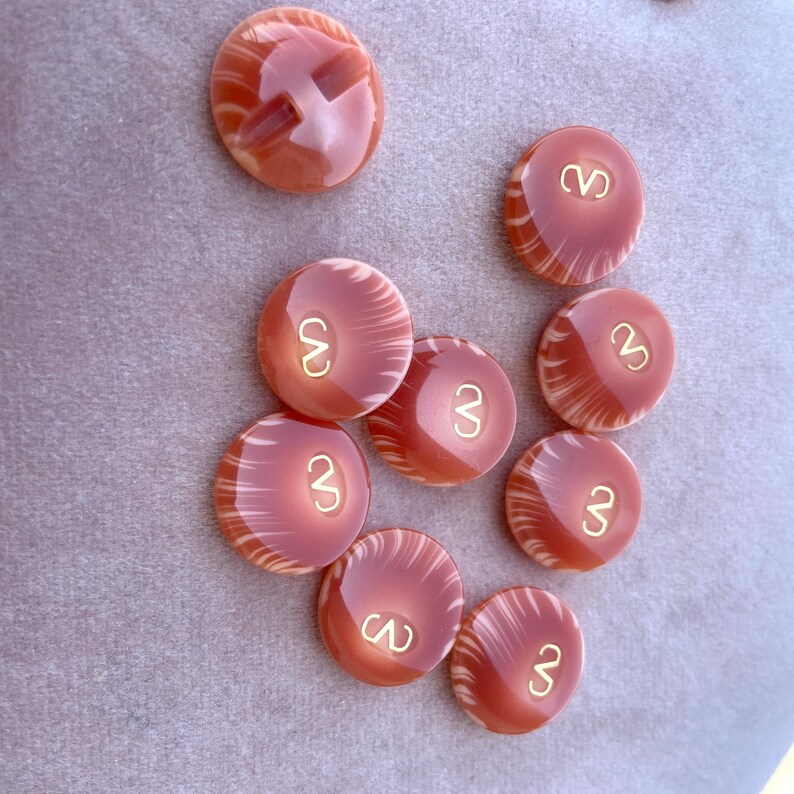 Set of 9 Vintage 70s Valentino Buttons Vintage Button With Gold Logo ...