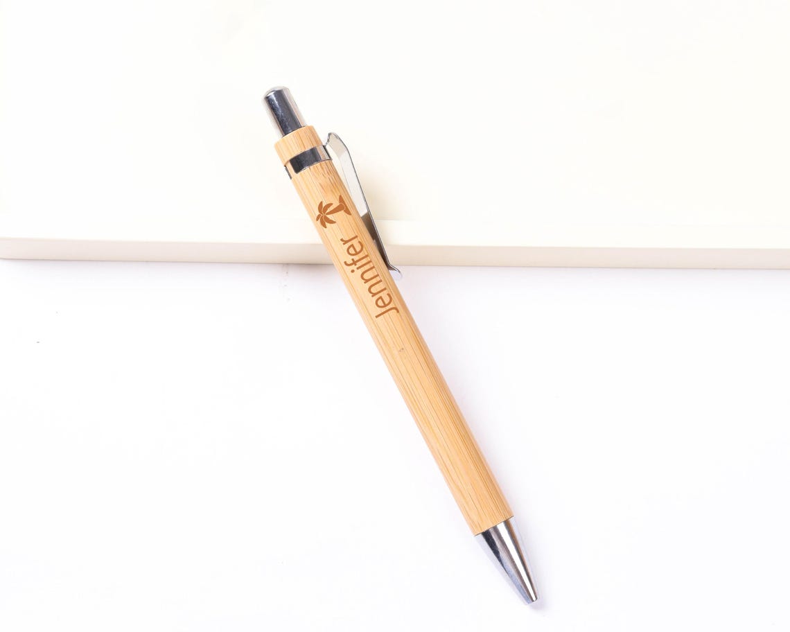 Custom Bamboo Pen, Carved Bamboo Pen, Personalised Name Pen, Work ...