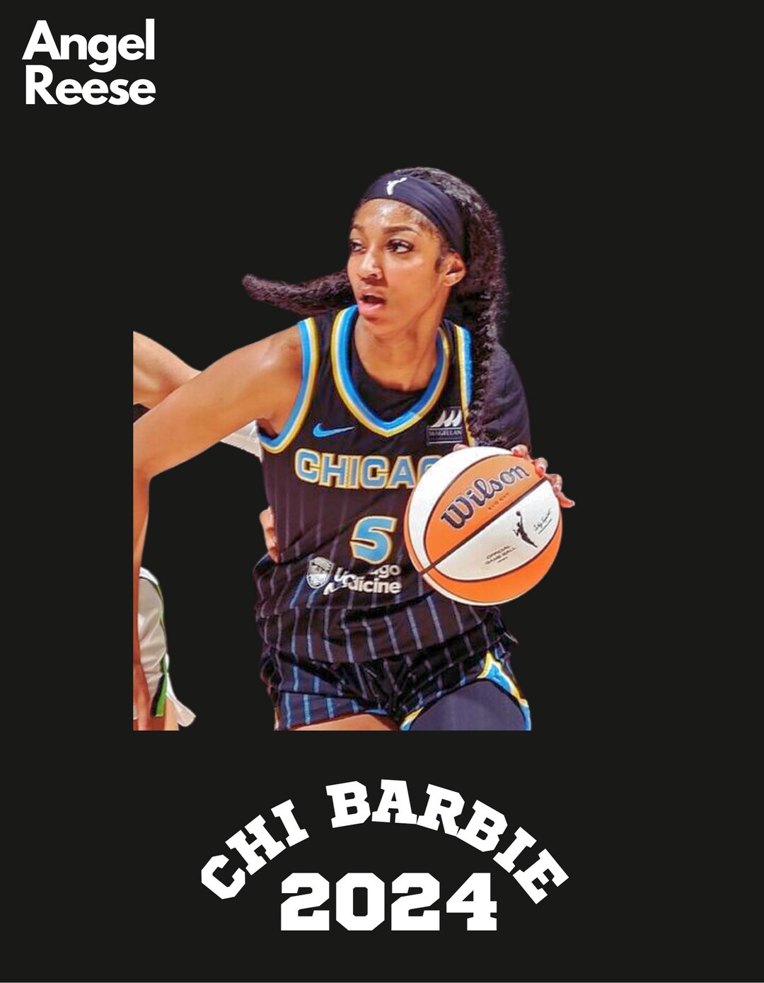 Angel Reese Poster, Chi-barbie, Wnba Draft Poster, the Goat, Women ...