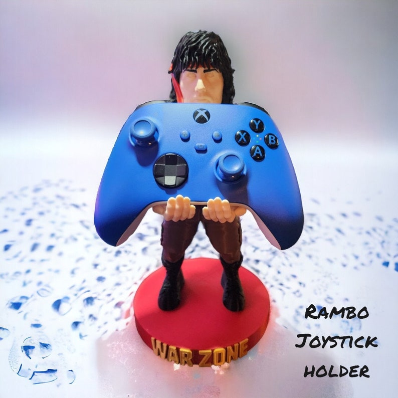 Rambo Controller Stand 3D Printing Stl File Joystick Holder, Phone ...