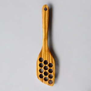 Olive Wood Honey Dipper, Sustainable Kitchen Utensil, Wooden Honey ...