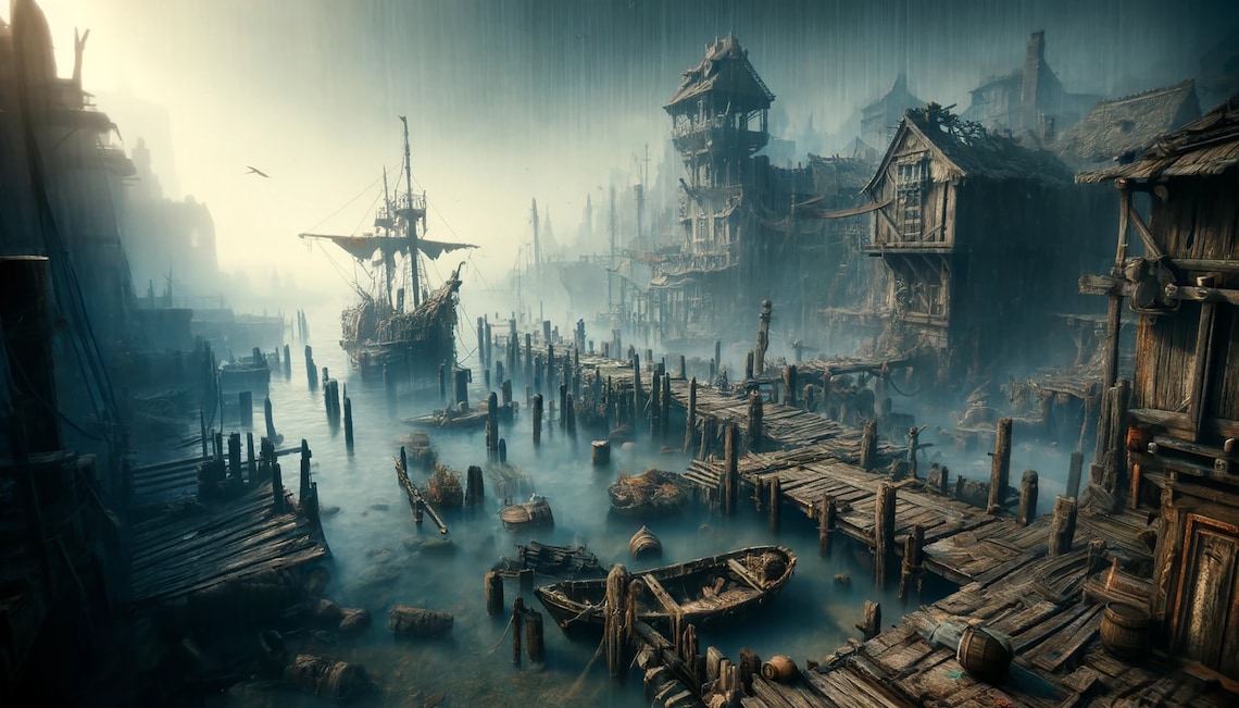 Dnd 150 Dilapidated Town Fantasy Backdrop Images, DM, Dungeons and ...