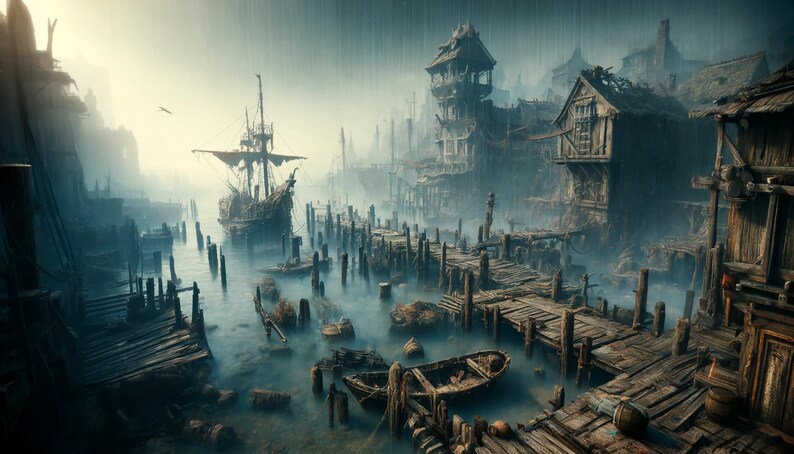 Dnd 150 Dilapidated Town Fantasy Backdrop Images, DM, Dungeons and ...