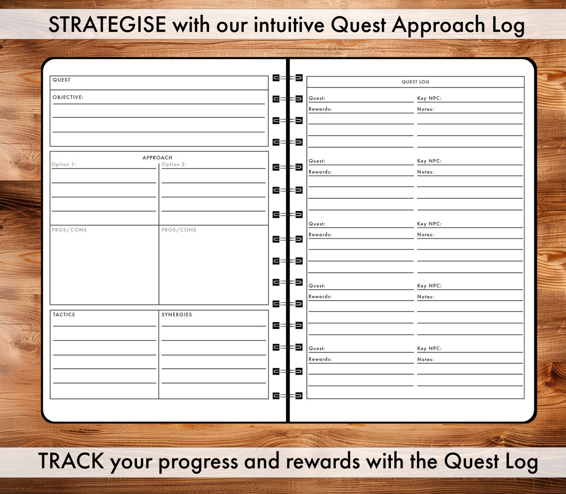 Printable Dnd 5e Player Journal, Character Sheet, Campaign Tracker (A4 ...