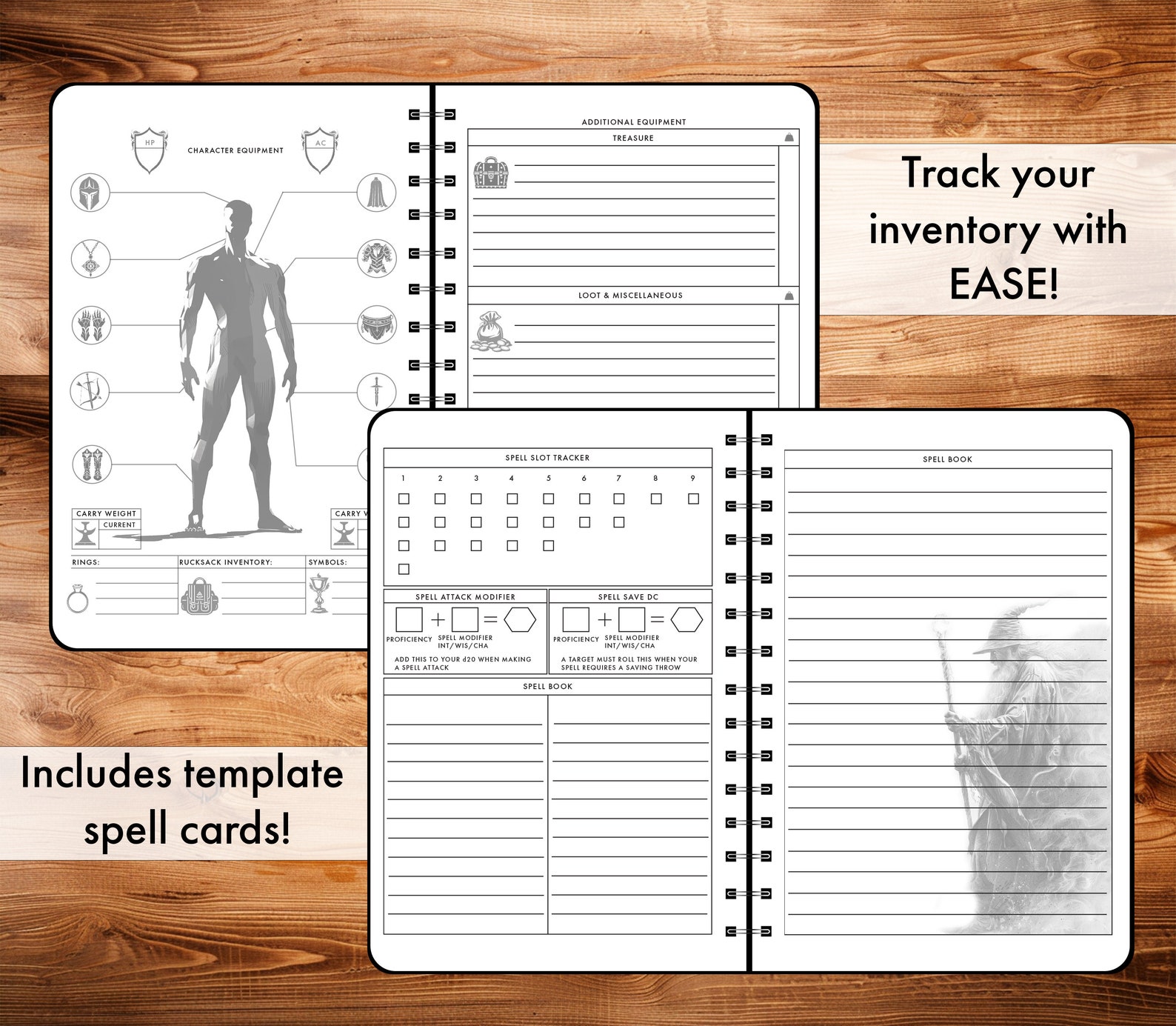 Printable Dnd 5e Player Journal, Character Sheet, Campaign Tracker (A4 ...