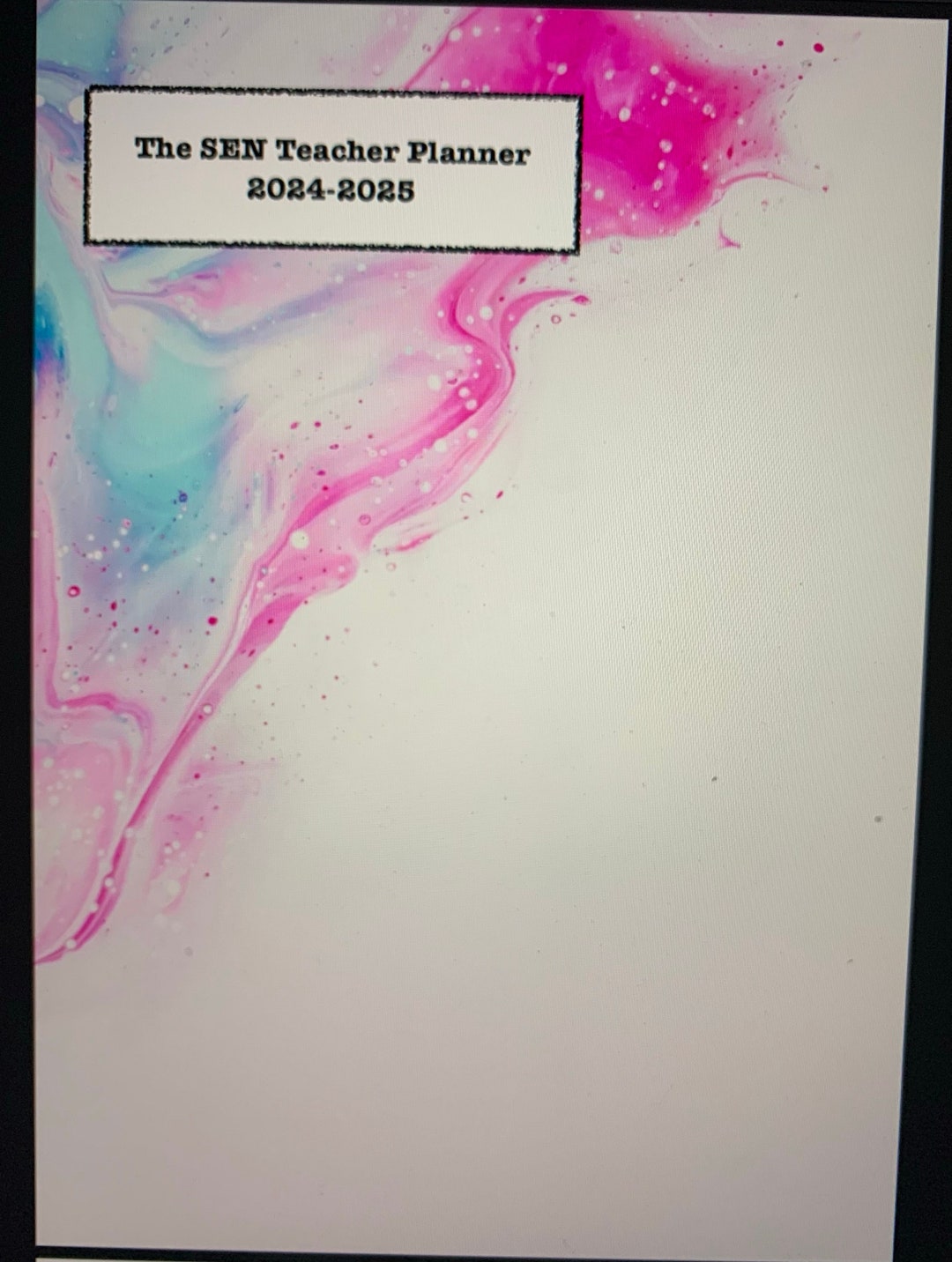 A4 SEN Teacher Planner 2024-25 Pink Splash Edition - Etsy