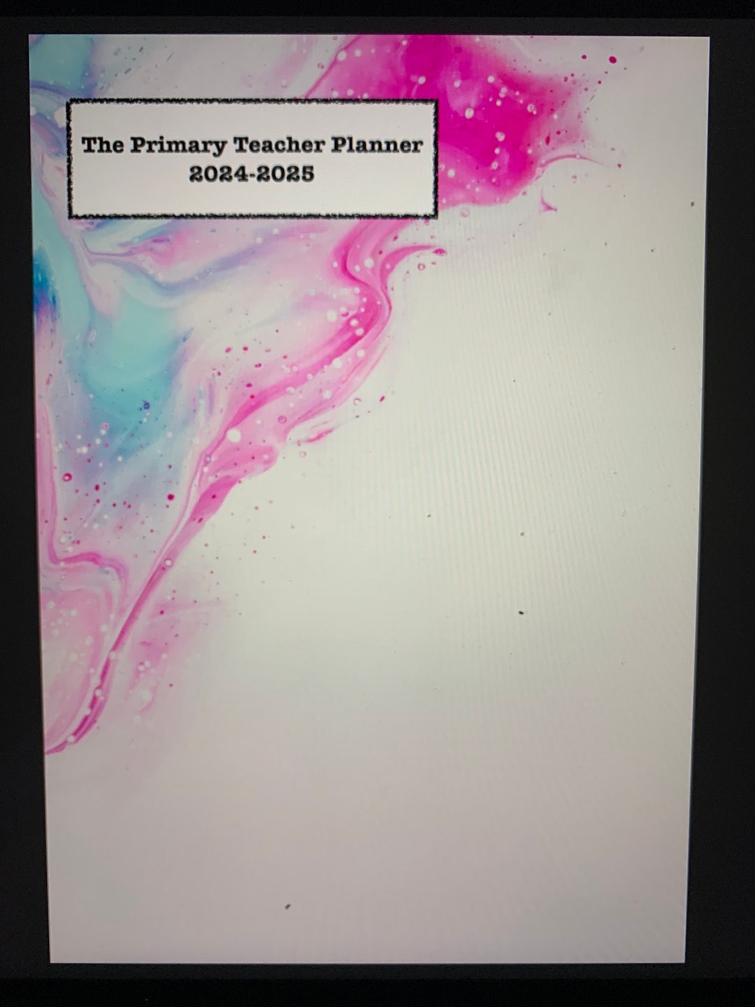 A4 Primary Teacher Planner 2024-25 Pink Splash Edition - Etsy