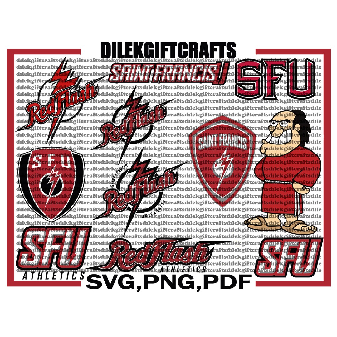 Saint Francis University SVG, Red Flash SVG, Game Day, SFU, Football ...