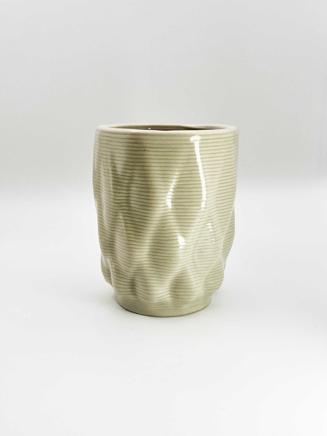 3d Printed Clay Cup Diamond 01 I Transparent Glaze - Etsy