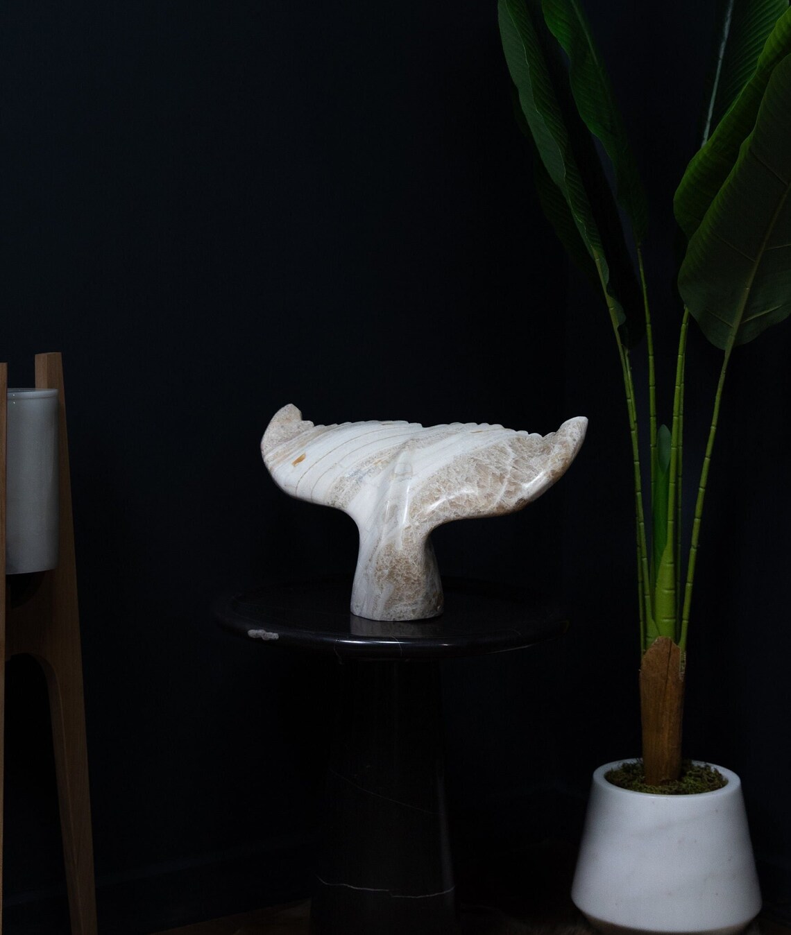 Handmade Polished Marble Large Whale Tail Figurine, Marble Decor, Home ...
