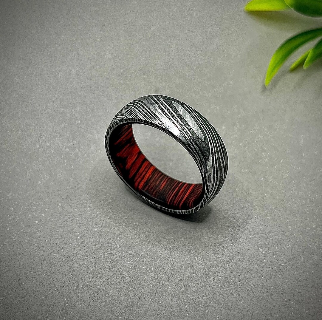 Damascus Ring Men, Damascus Ring, Mens Wedding Ring, Mens Ring ...