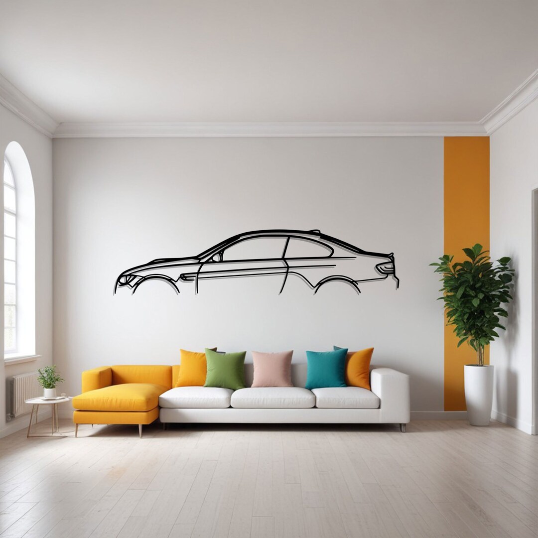 E92 M3 Metal Car Silhouette Wall Art, Metal Wall Decor, Gift For Car ...