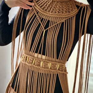 Cleopatra Costume, Bohemian Goddess Dress, Rave Outfit, Macrame Grecian ...