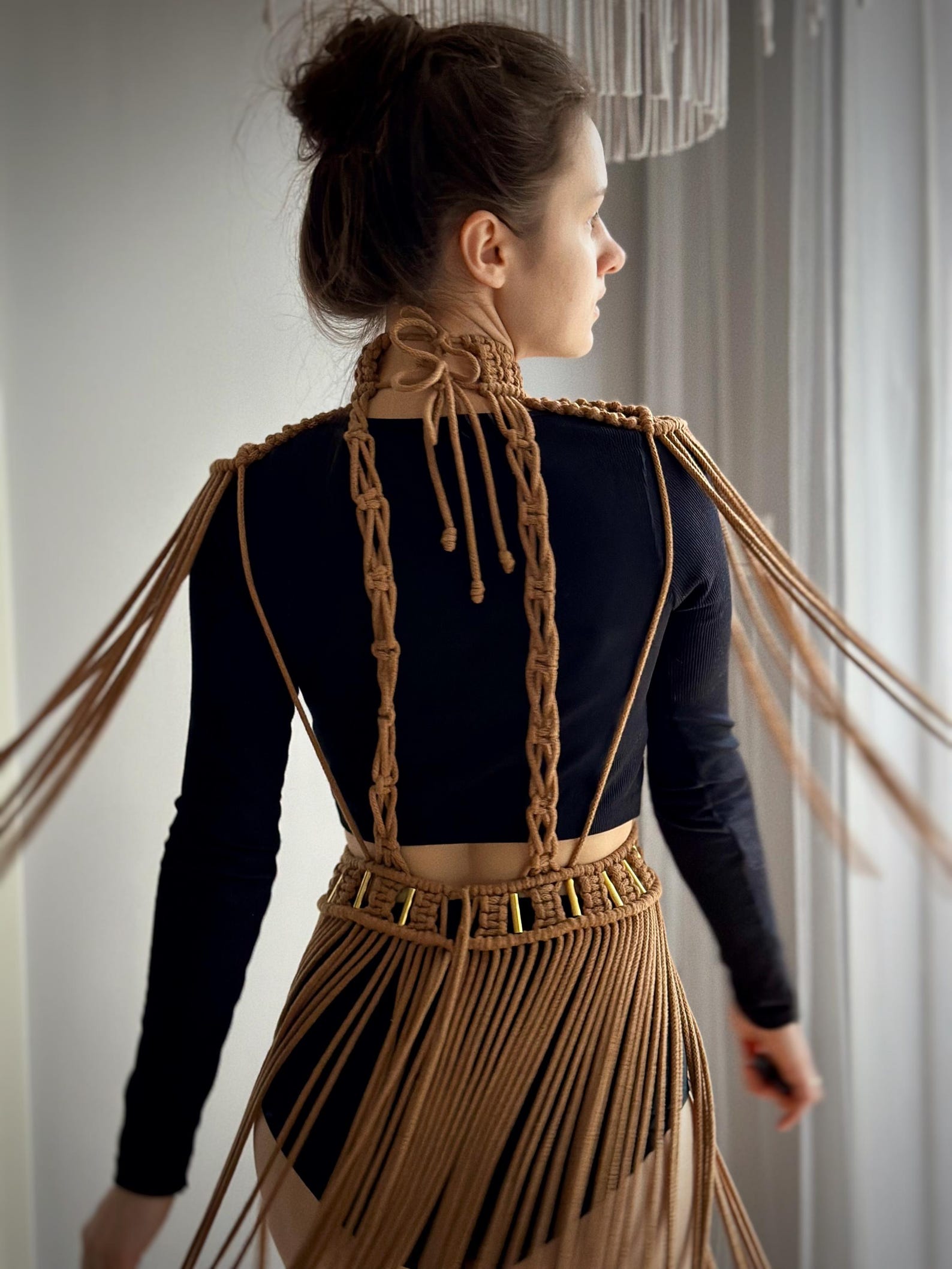 Cleopatra Costume, Bohemian Goddess Dress, Rave Outfit, Macrame Grecian ...