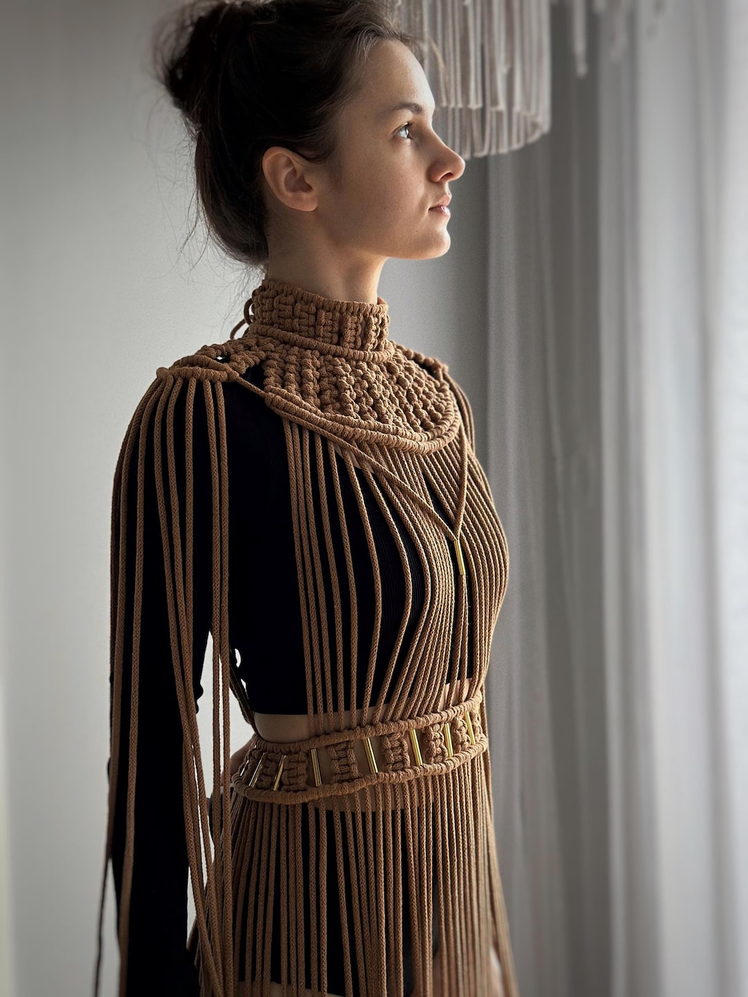 Cleopatra Costume, Bohemian Goddess Dress, Rave Outfit, Macrame Grecian ...