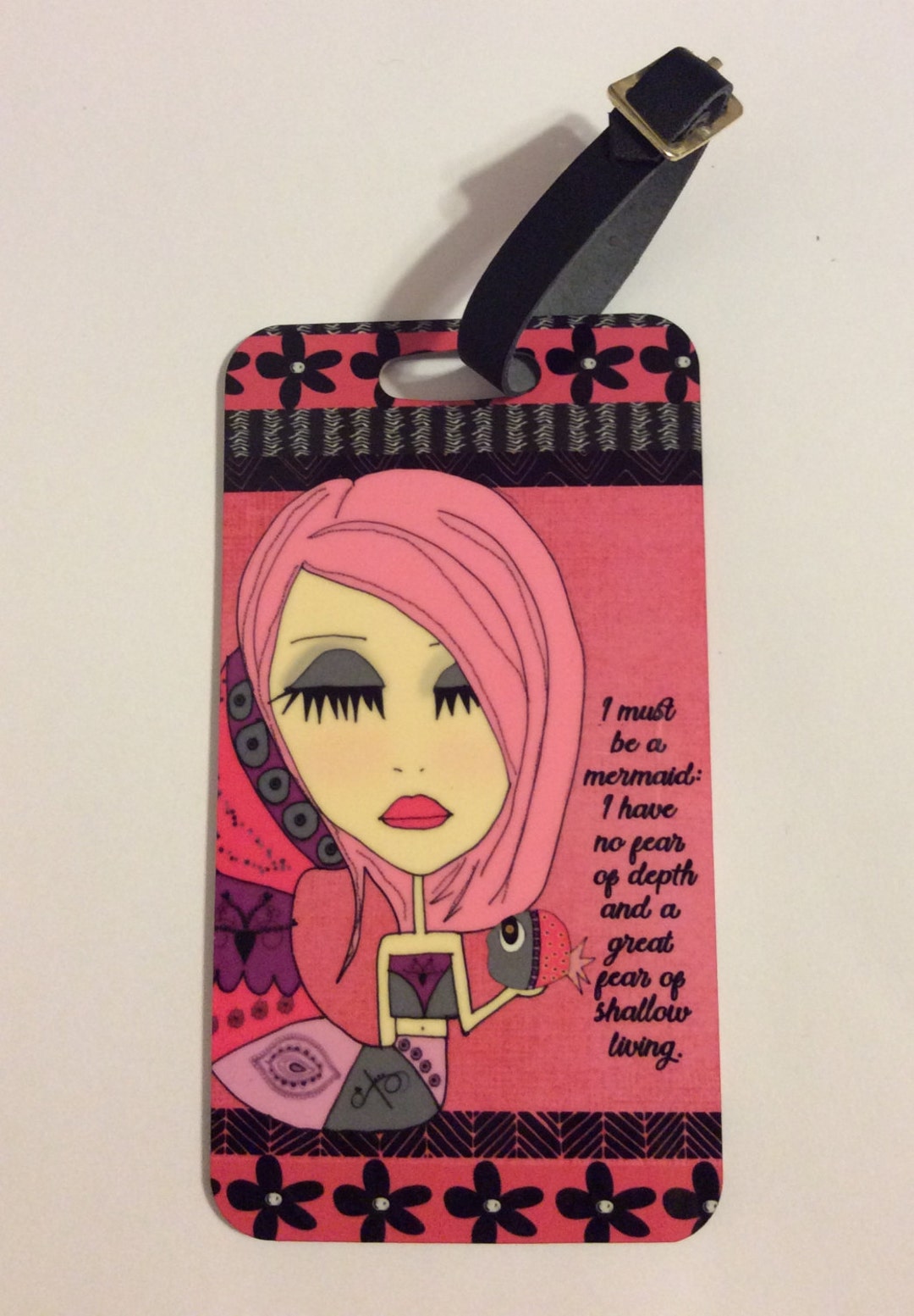 Large Bag Tag I Must Be a Mermaid - Etsy