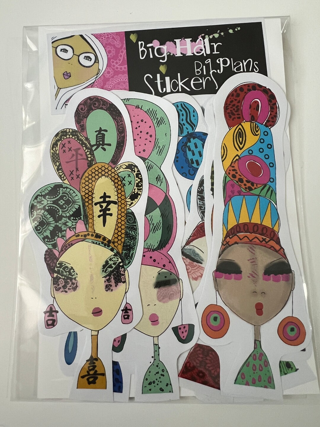 Stickers big Hair Big Plans Female Stickers - Etsy