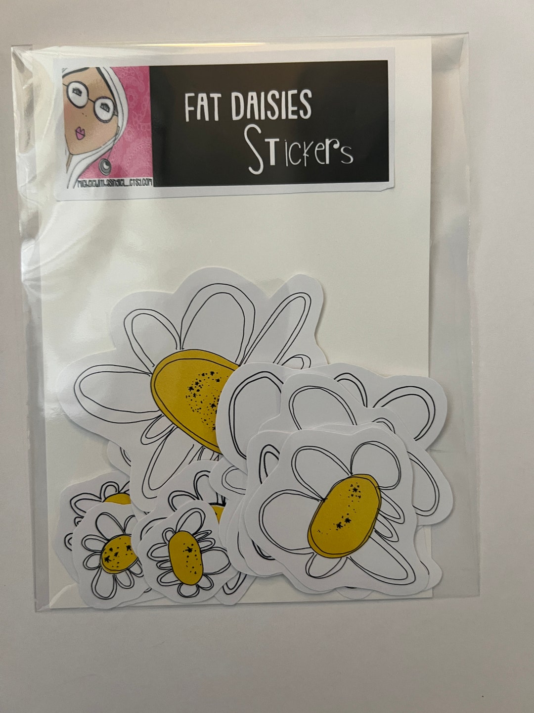 Stickers Fat Daisies Set of 14 Stickers - Etsy