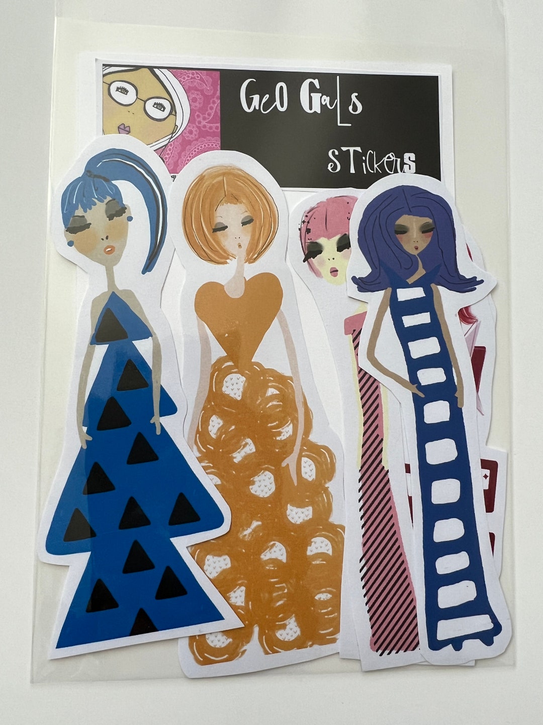Stickers Geo Gals Women Stickers - Etsy