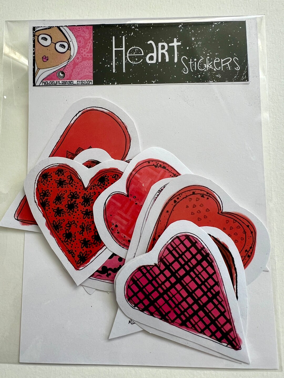 Stickers - Heart Stickers Set of 11 - Etsy